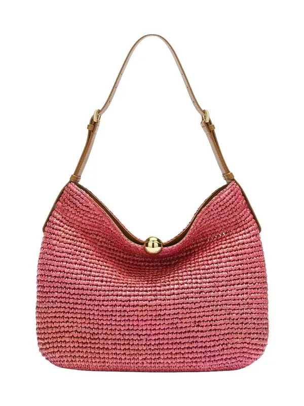 Furla Sfera Woven Buckle Shoulder Bag - Pink