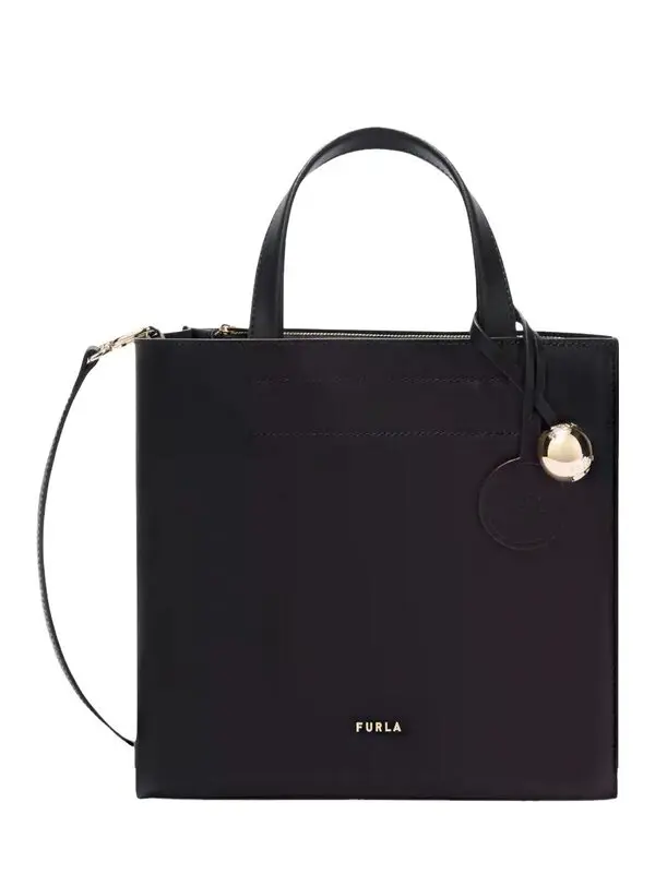 Furla Leather Zip Tote Bag - Black