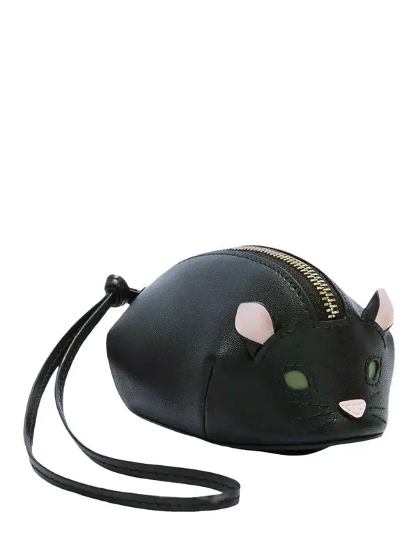 Furla Allegra Animal Leather Coin Case - Black