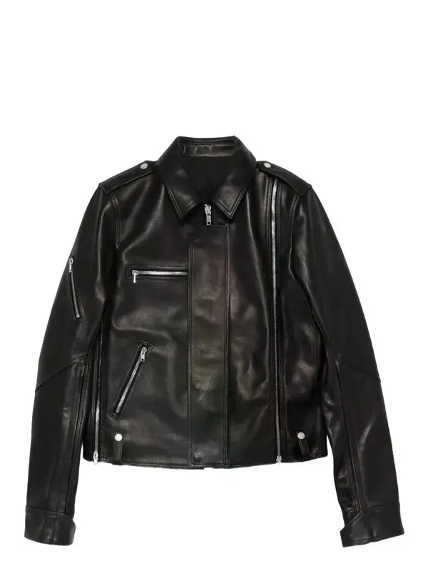 Rick Owens Zipped Leather Jacket - Black