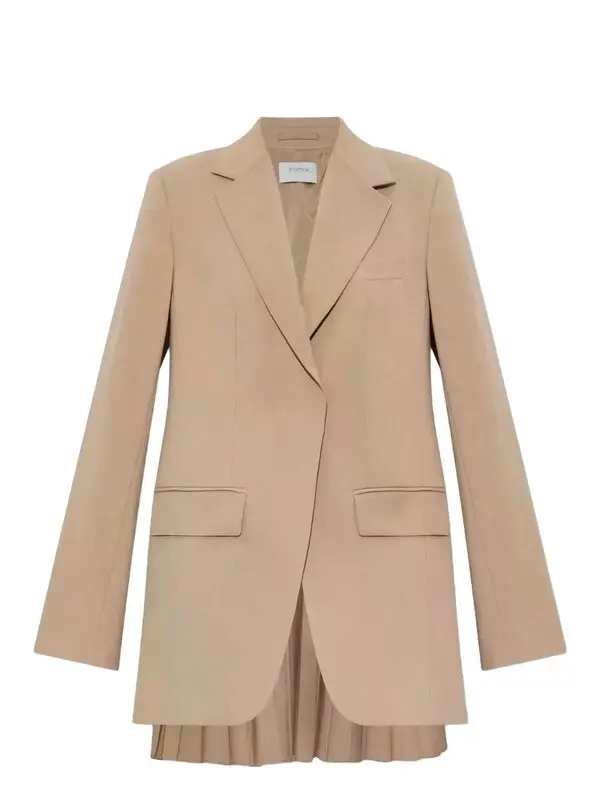 Sportmax Mela Blazer With Pleated Detail - Neutrals