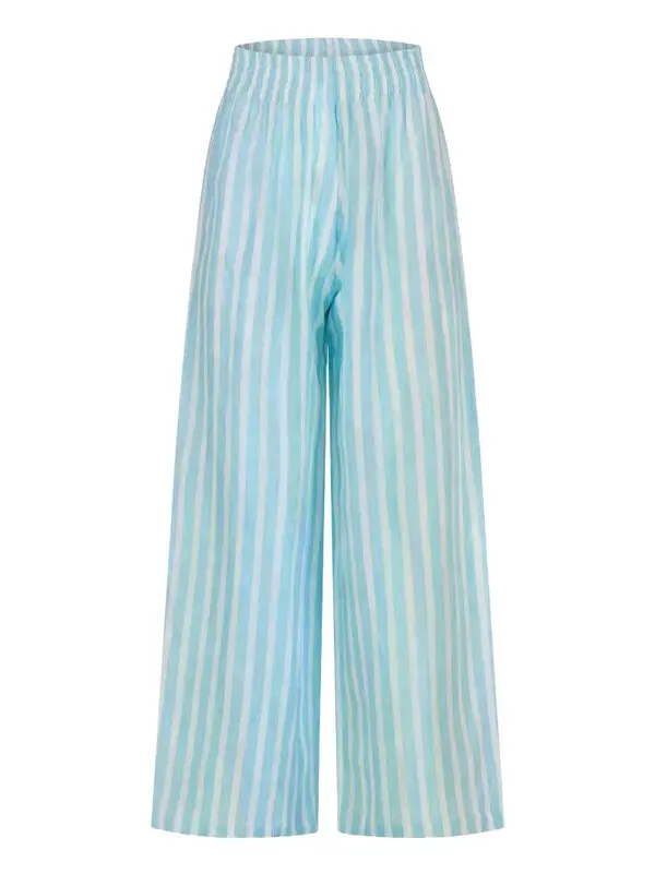 PARAMIDONNA Cora Striped Trousers - Blue