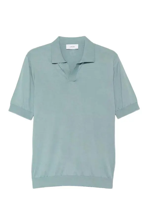 LARDINI V-neck Short-sleeve T-shirt - Blue