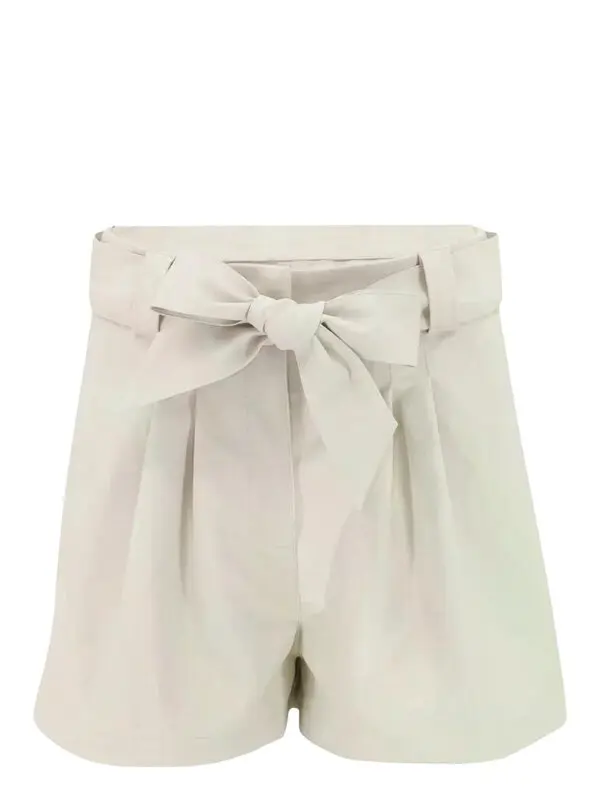 CHRISTY LYNN Bow-belt Pleated Shorts - White