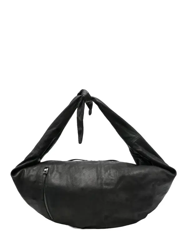 AUTENTICA 504 Knot Zip Leather Backpack - Black
