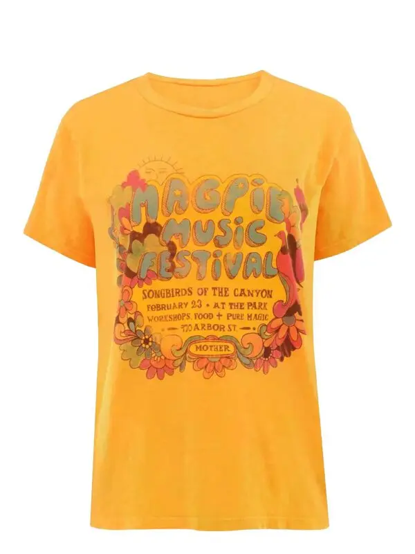 MOTHER Graphic Print T-shirt - Orange