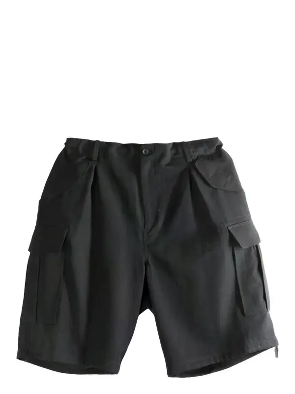 Yohji Yamamoto Pleated Cargo Shorts - Black