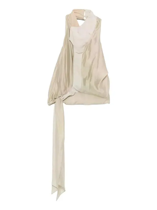 ENTIRE STUDIOS Tie-strap Sleeveless Top - Neutrals
