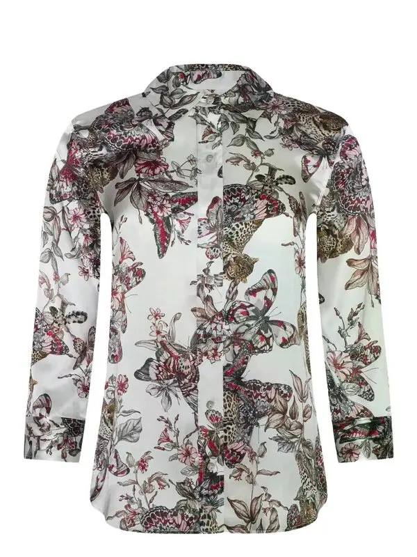 L'Agence Dani Floral Blouse - White