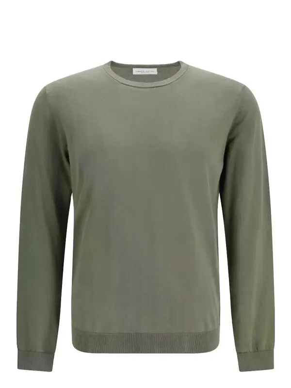 ROBERTO COLLINA Long-sleeved Crew-neck Sweater - Green