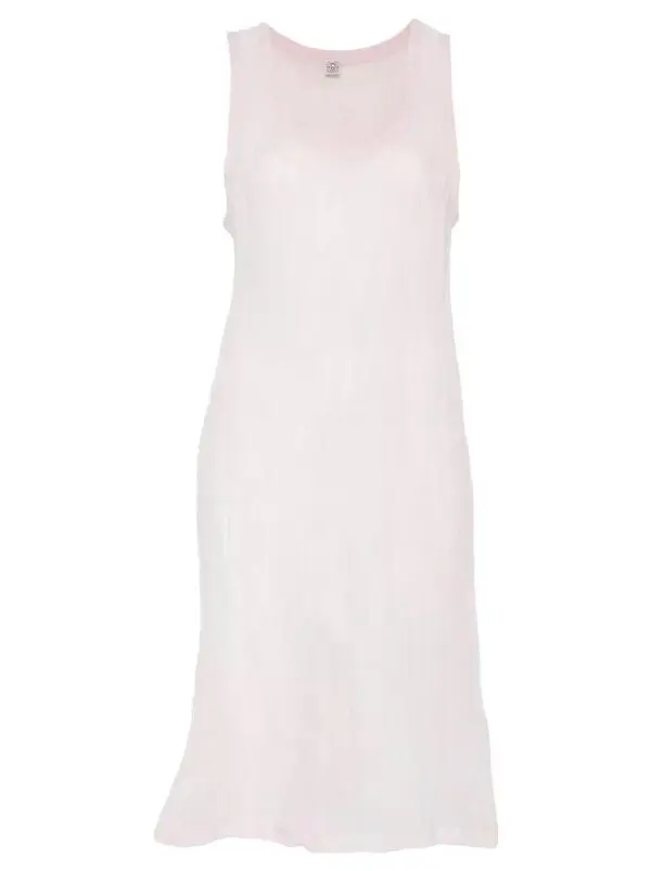 TOTEME V-neck Sleeveless Midi Dress - Pink