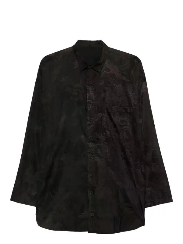 CHRISTIAN PEAU Floral-patterned Pocket Shirt - Black