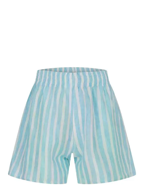 PARAMIDONNA Cora Striped Shorts - Blue