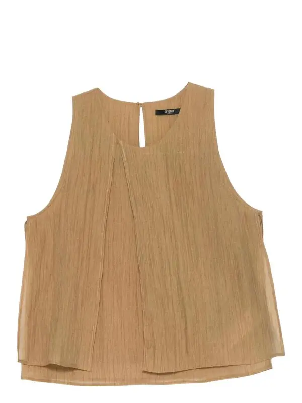Seventy Textured Sleeveless Top - Neutrals