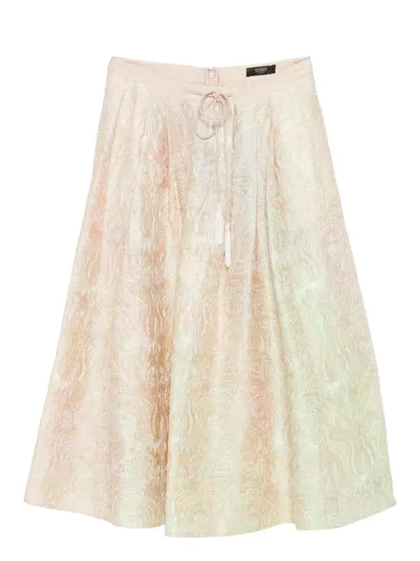 Seventy Floral Print A-line Skirt - Neutrals