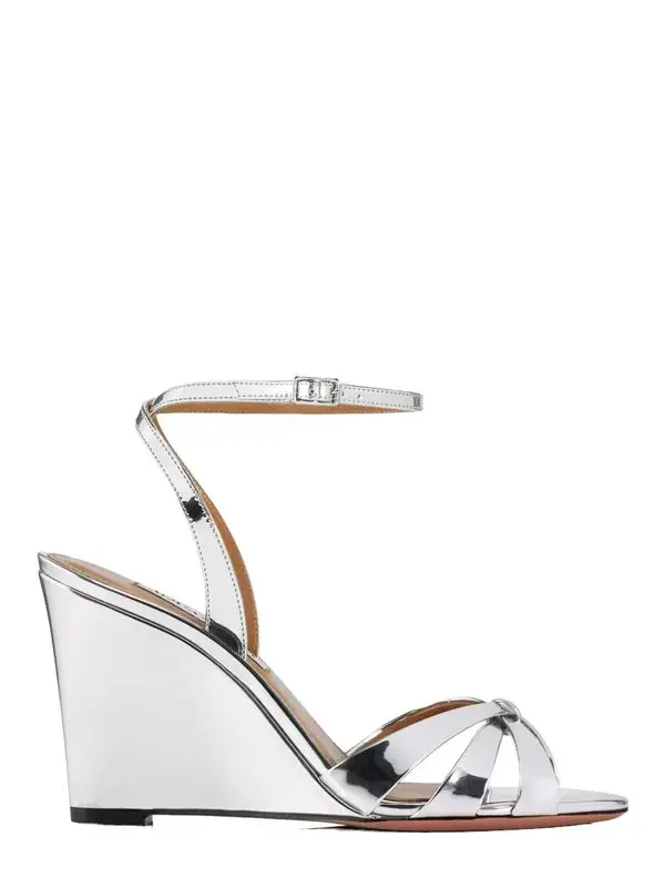 AQUAZZURA Tati Wedge Sandals - Silver