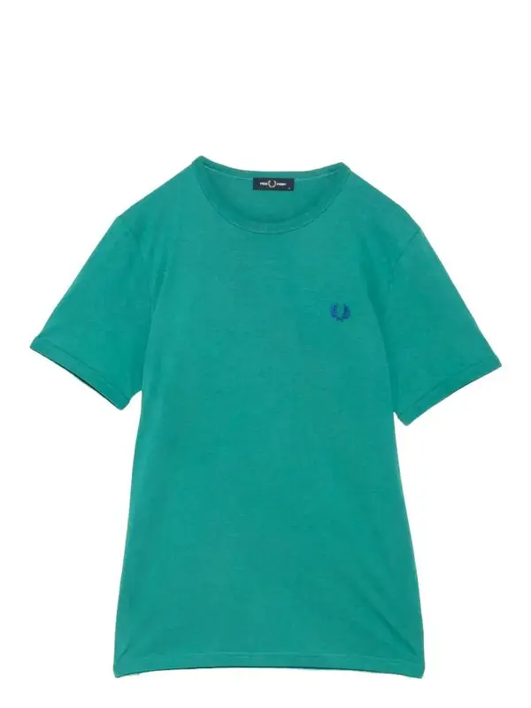 Fred Perry Logo-embroidered Round Neck T-shirt - Blue