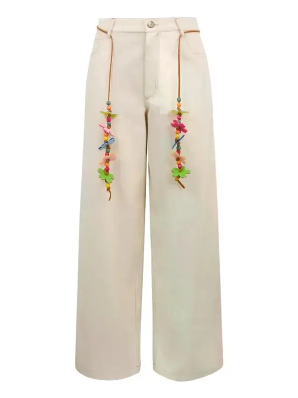 Mira Mikati Relaxed-fit Wide-leg Pants - Neutrals