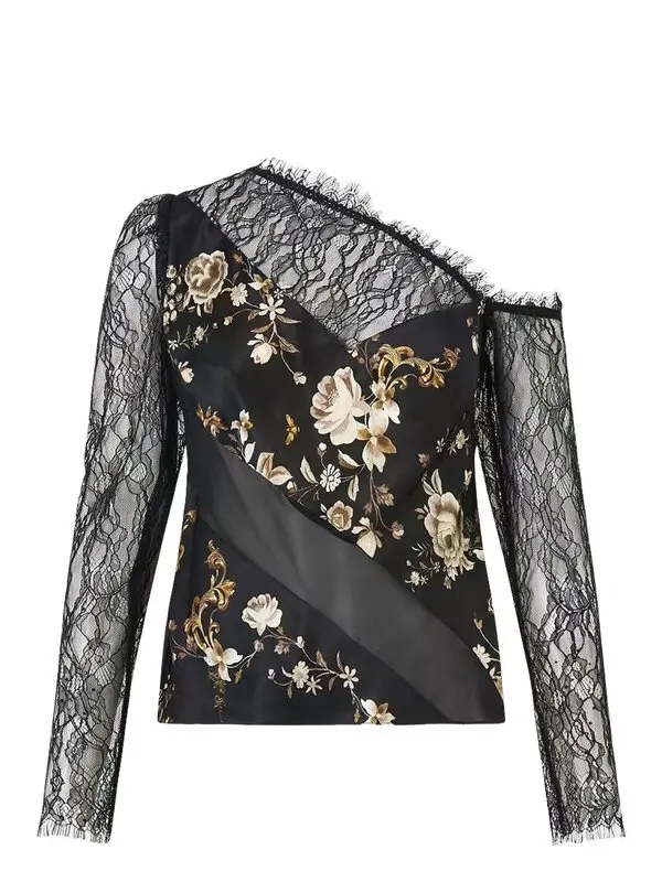 Camilla Flamenco Folklore Top - Black