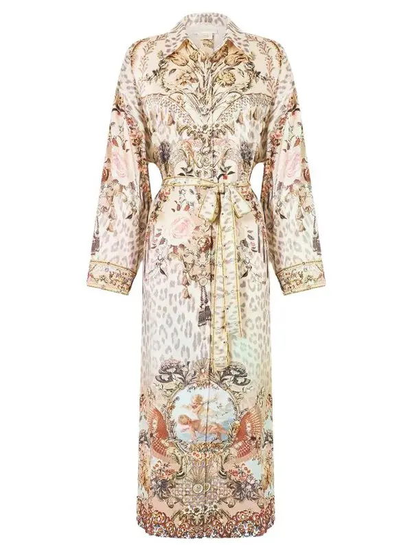 Camilla Animalia Shirt Dress - Neutrals