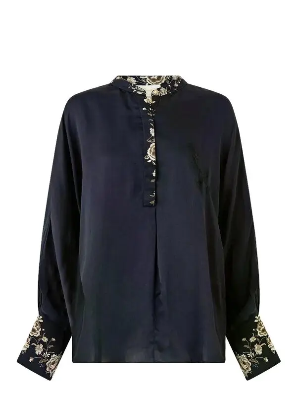 Camilla Placket Detail Shirt - Blue