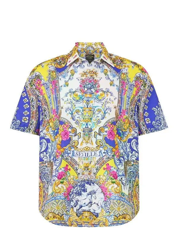 Camilla Printed Shirt - White