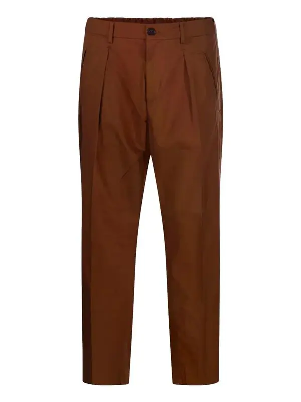 ENTRE AMIS Pleated Trousers - Brown