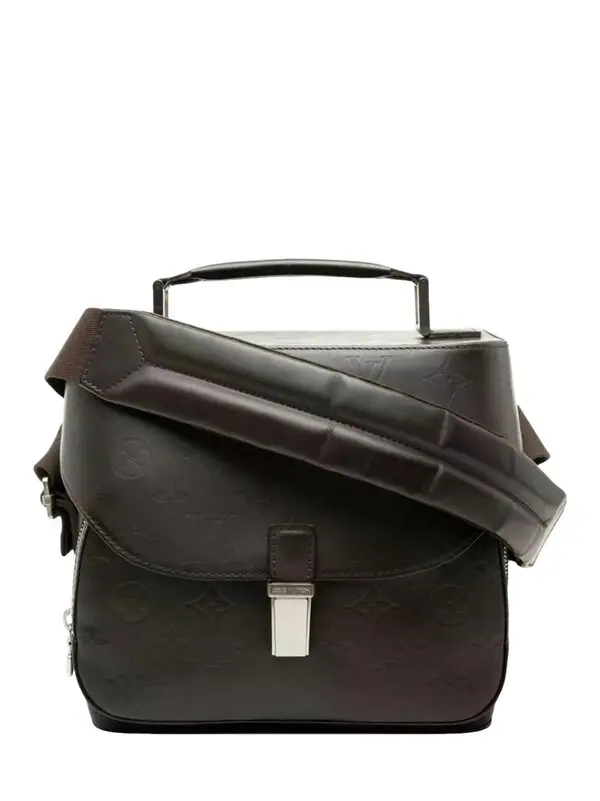 LOUIS VUITTON 2000 Monogram Glace Charly Satchel - Brown