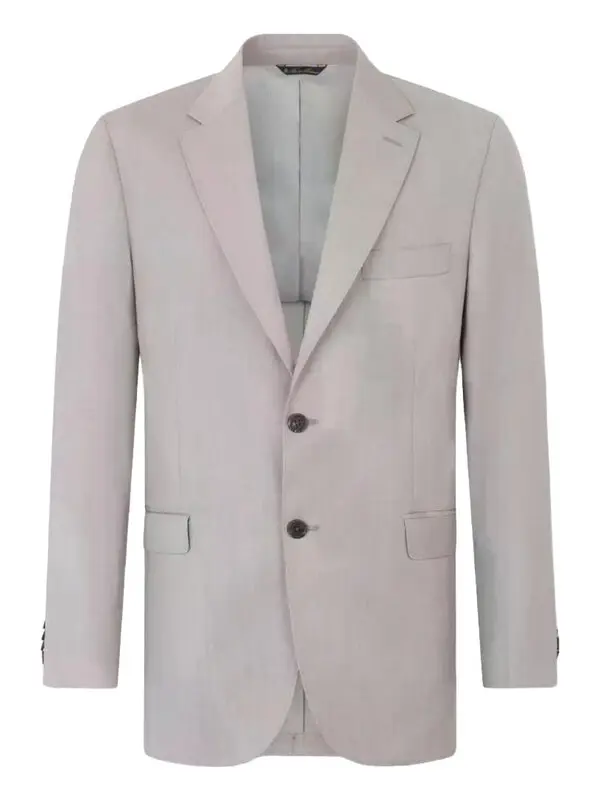 Brooks Brothers Twill Single-breasted Blazer - Grey