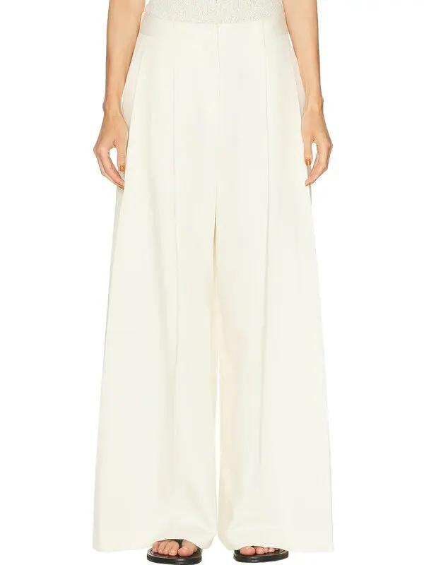 TWP Crosby Wide Leg Pant - Bone