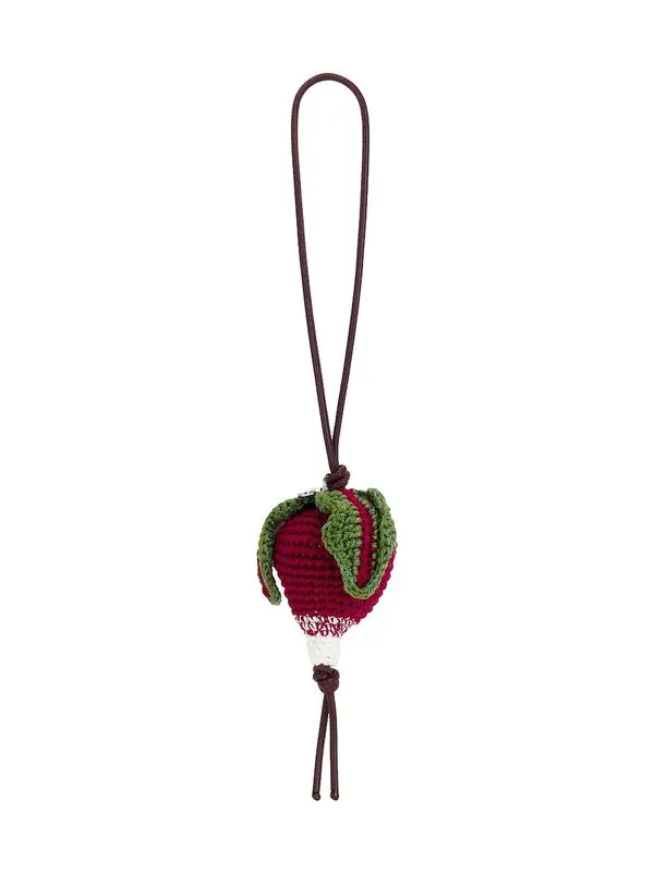 JW Anderson Radish Charm - Burgundy