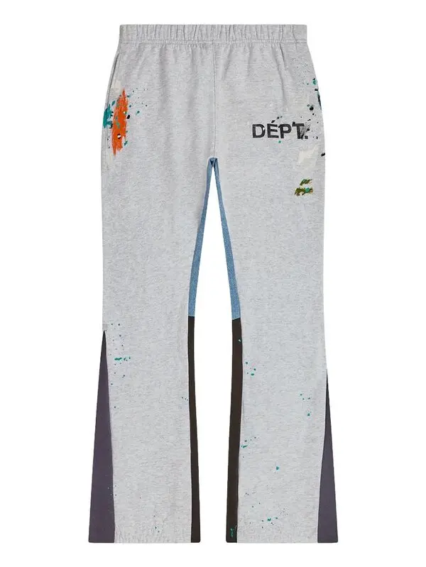 GALLERY DEPT. Flare Logo Sweatpant Light Heather And Navy - Gray