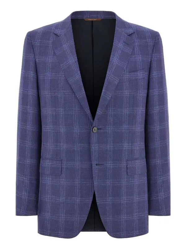 Canali Wool And Cashmere Regular-fit Jacket - Blue