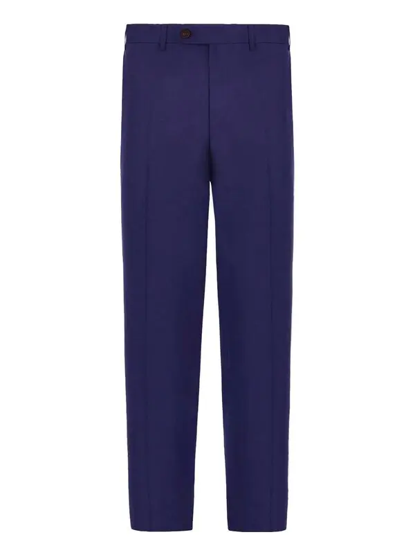 Canali 150's Wool Regular-fit Trousers - Blue