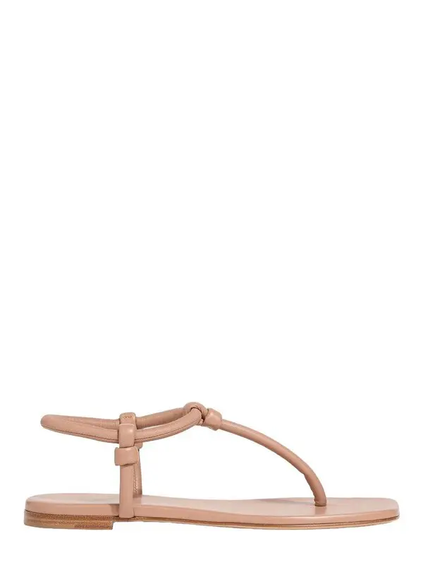 GIANVITO ROSSI Juno Leather Sandals - Neutral