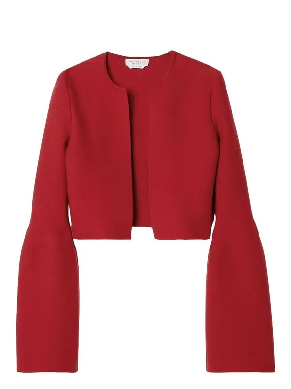 Gabriela Hearst Katlin Cropped Wool Jacket - Red