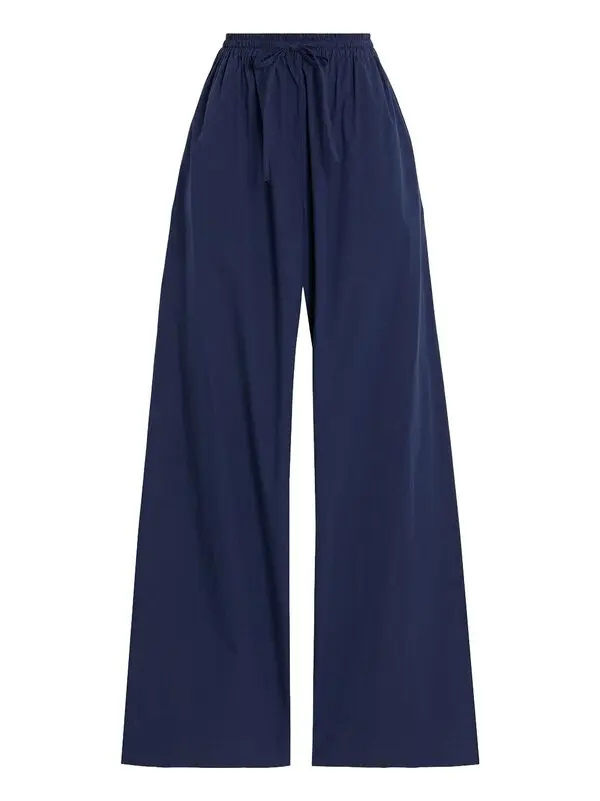 Matteau Cotton Poplin Wide-leg Pants - Navy