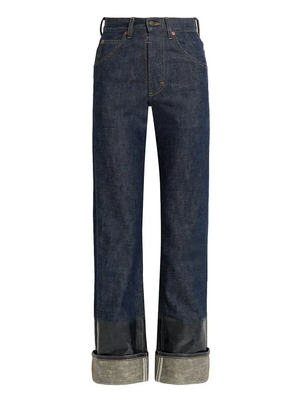 MAISON MARGIELA High-rise Straight-leg Jeans - Dark Denim