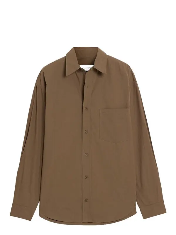 Matteau Cotton-poplin Shirt - Brown