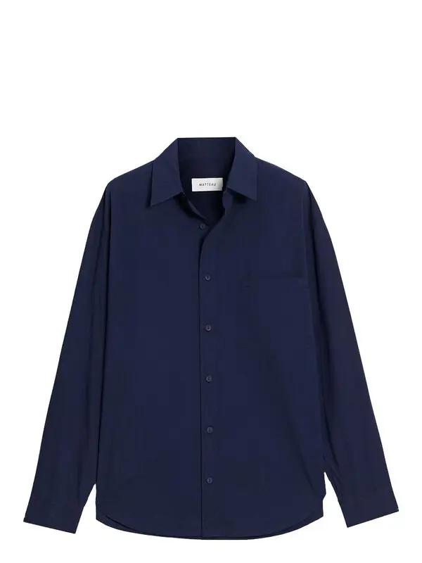Matteau Cotton-poplin Shirt - Navy