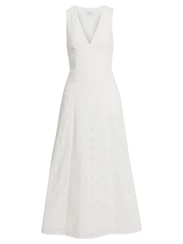 Matteau Broderie Anglaise Cotton Maxi Dress - White
