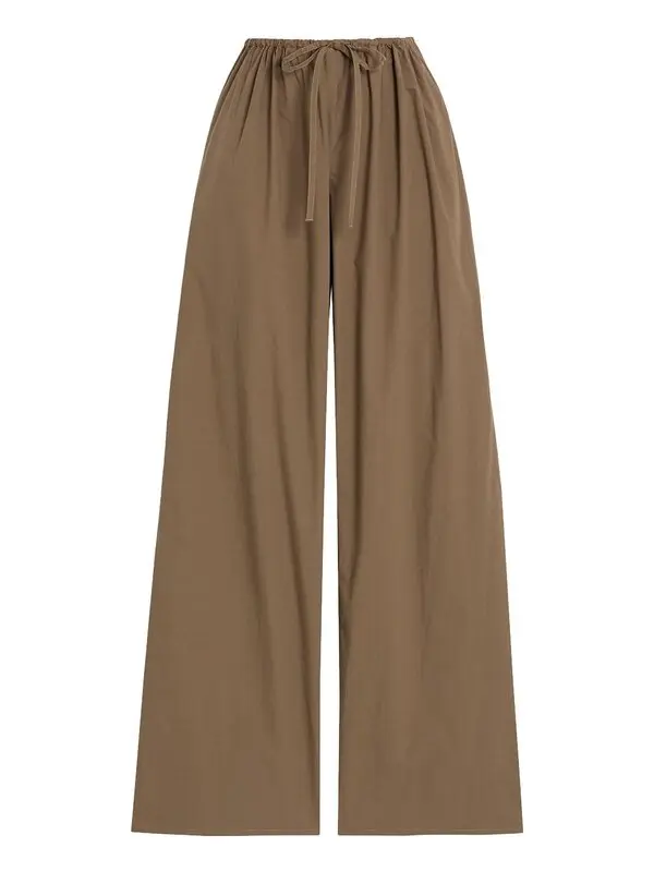 Matteau Cotton-poplin Wide-leg Pants - Taupe