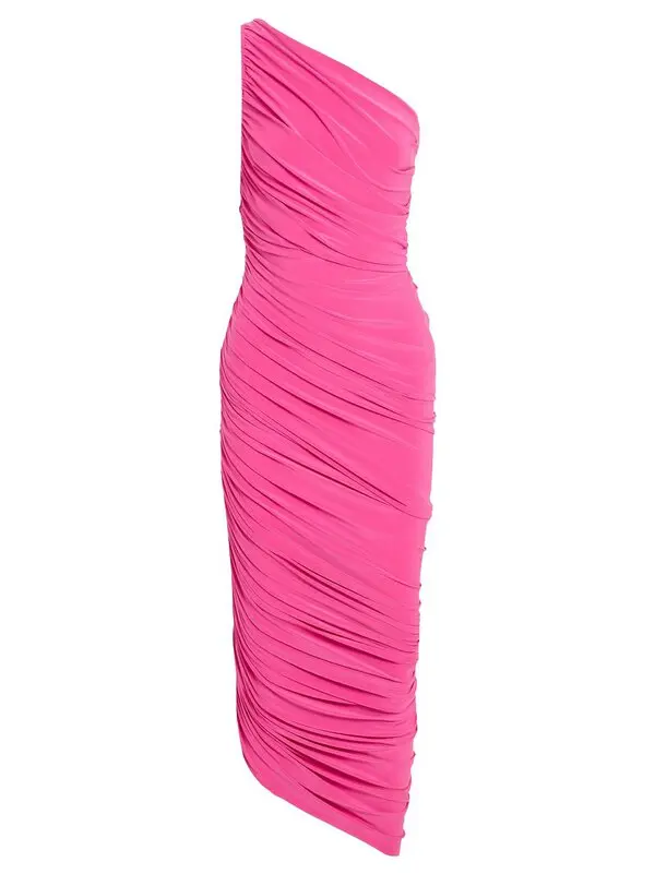 Norma Kamali Diana One-shoulder Gown - Bubblegum