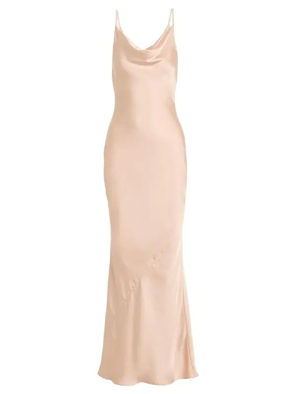 Norma Kamali Maria Draped Gown - Blush
