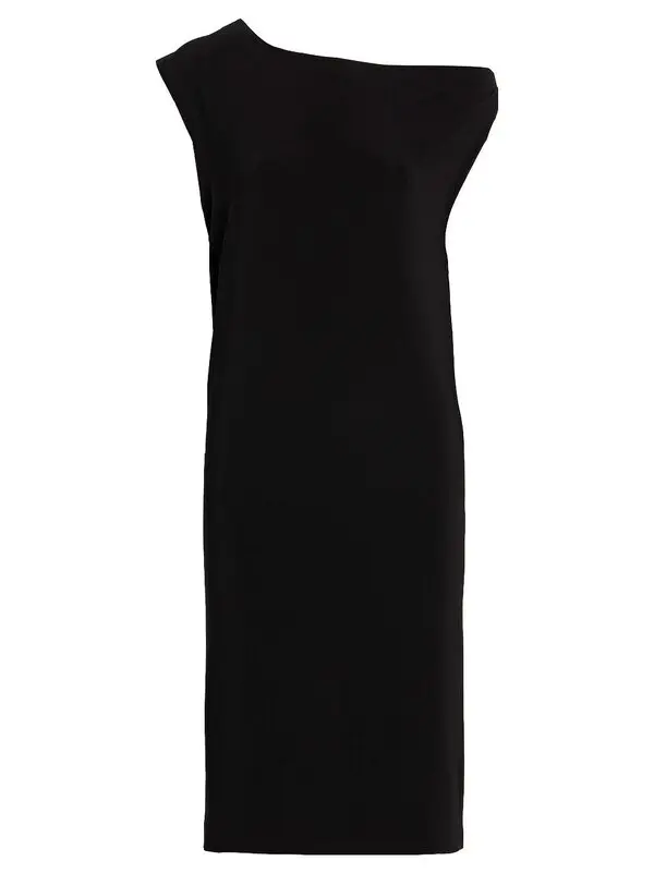 Norma Kamali Draped Stretch-jersey Dress - Black