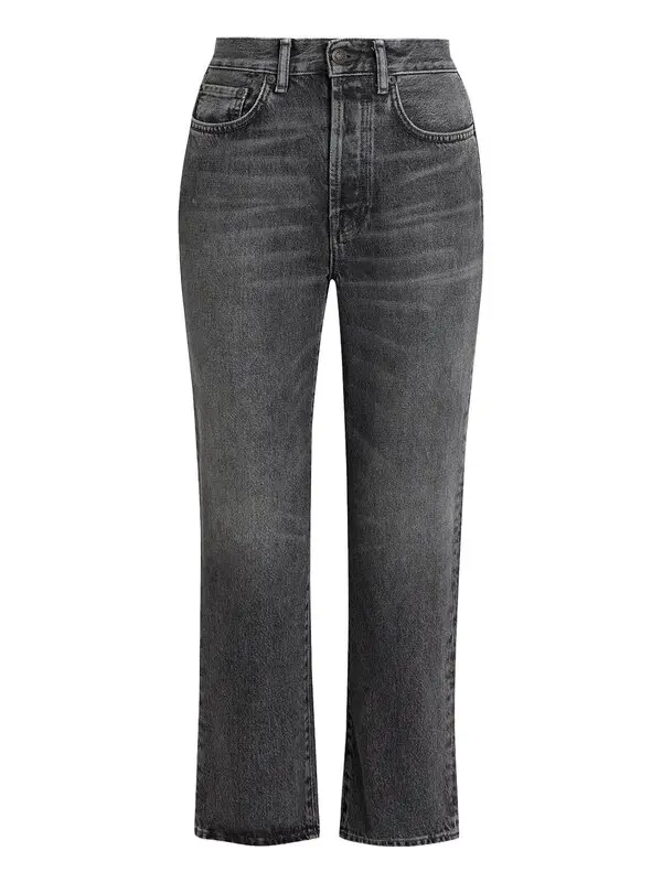 Acne Studios High-rise Straight-leg Jeans - Charcoal