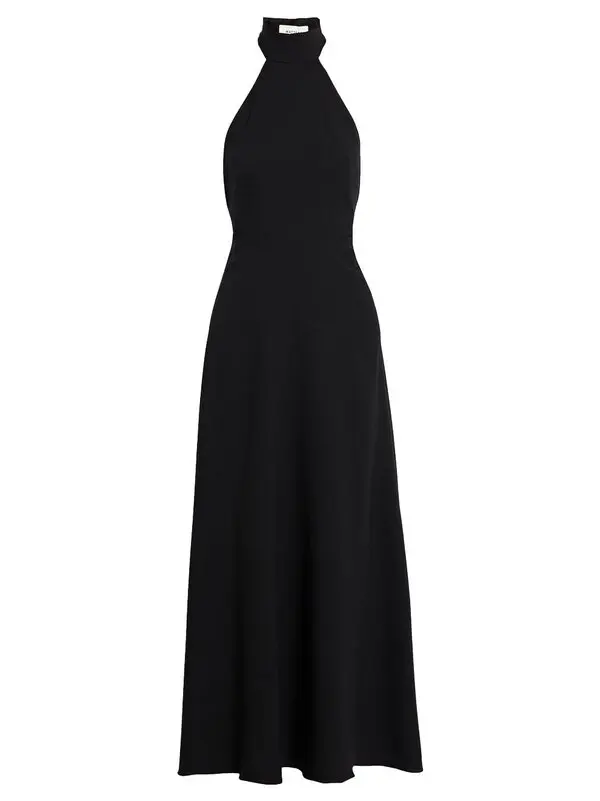 Matteau Wool-blend Crepe Maxi Dress - Black