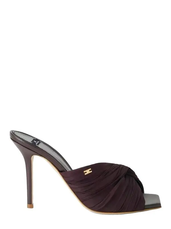 Elisabetta Franchi Crossed Draped Stiletto Sandals - Brown
