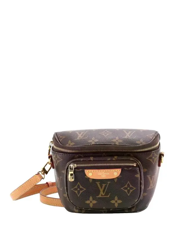 LOUIS VUITTON Bum Bag Monogram Canvas Mini Belt Bag - Brown