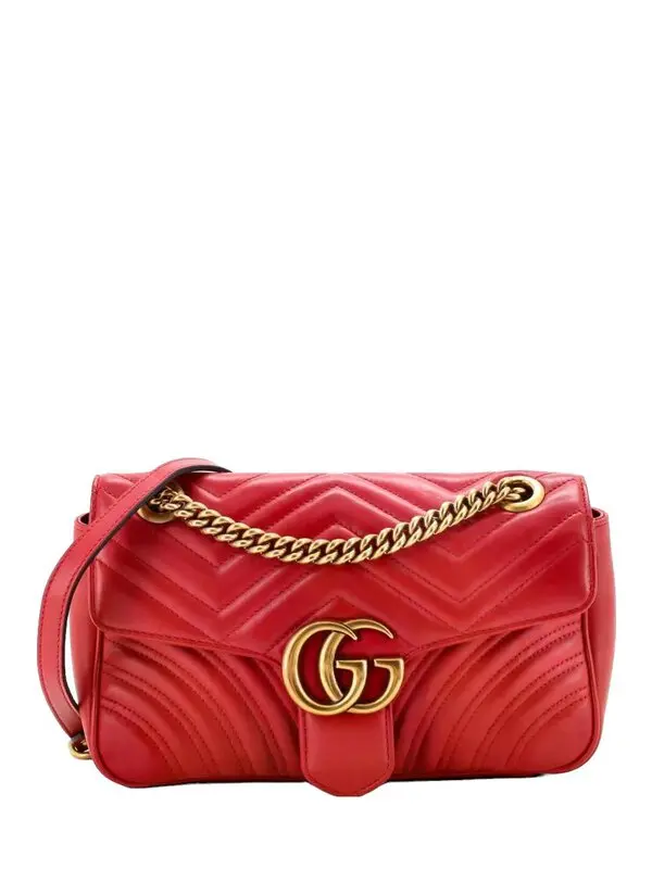 Gucci Gg Marmont Small Crossbody Bag - Red